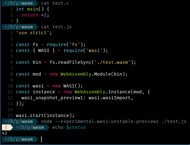 Return value from wasm module via WASI · Issue #32093 · nodejs/node · GitHub